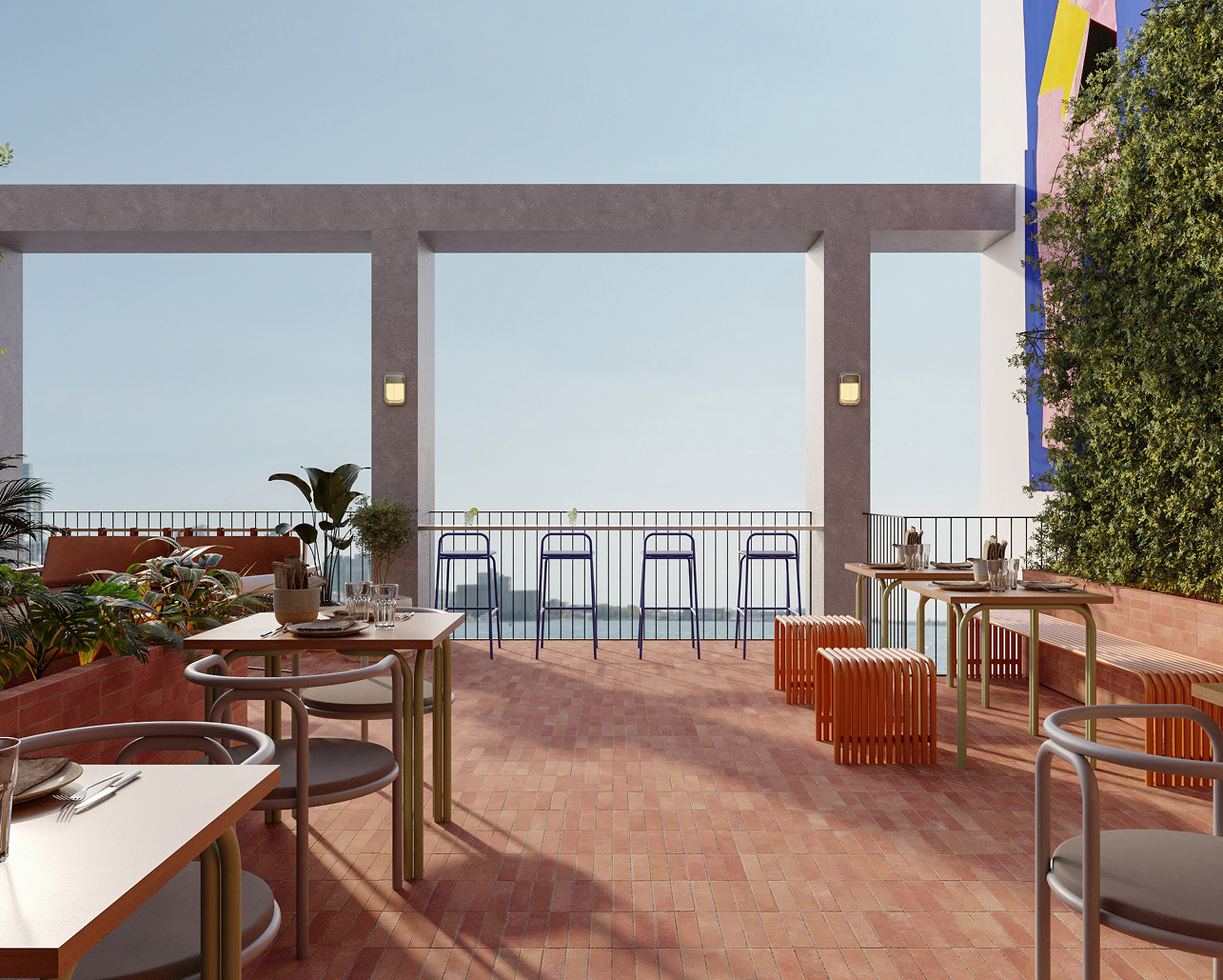 zonas comunes apartamentos exterior